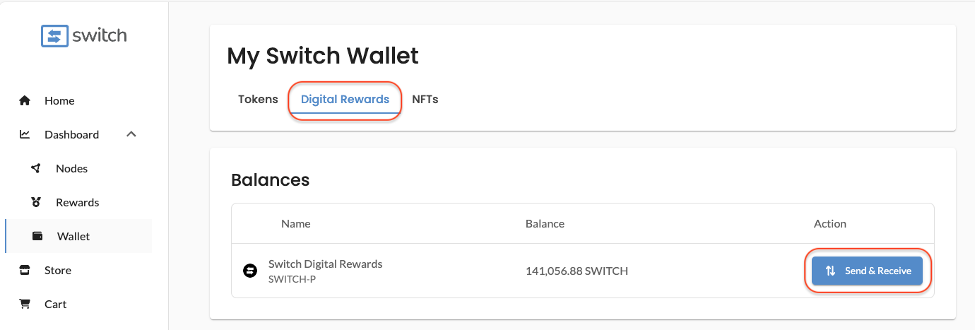 How do I convert my Switch private digital rewards into SWITCH ERC-20 ...