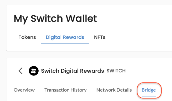 How do I convert my Switch private digital rewards into SWITCH ERC-20 ...
